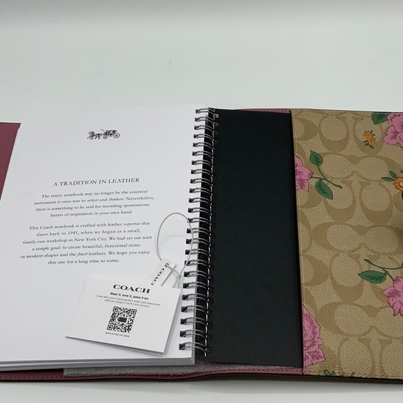 Coach | Office | Coach Prairie Rose Canvas And Leather Notebook | Poshmark